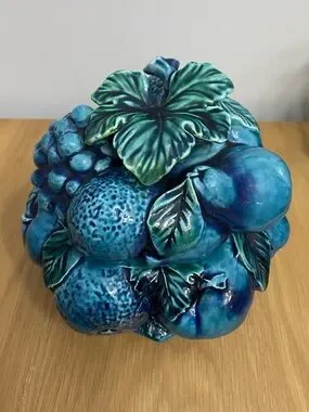 Kitchen | Vintage Inarco Mood Indigo Blue Ceramic Fruit Candy Cookie ...
